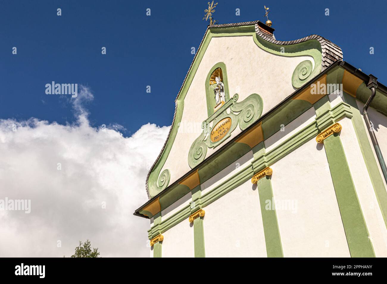 Typical facade of a church Stock Photo - Alamy