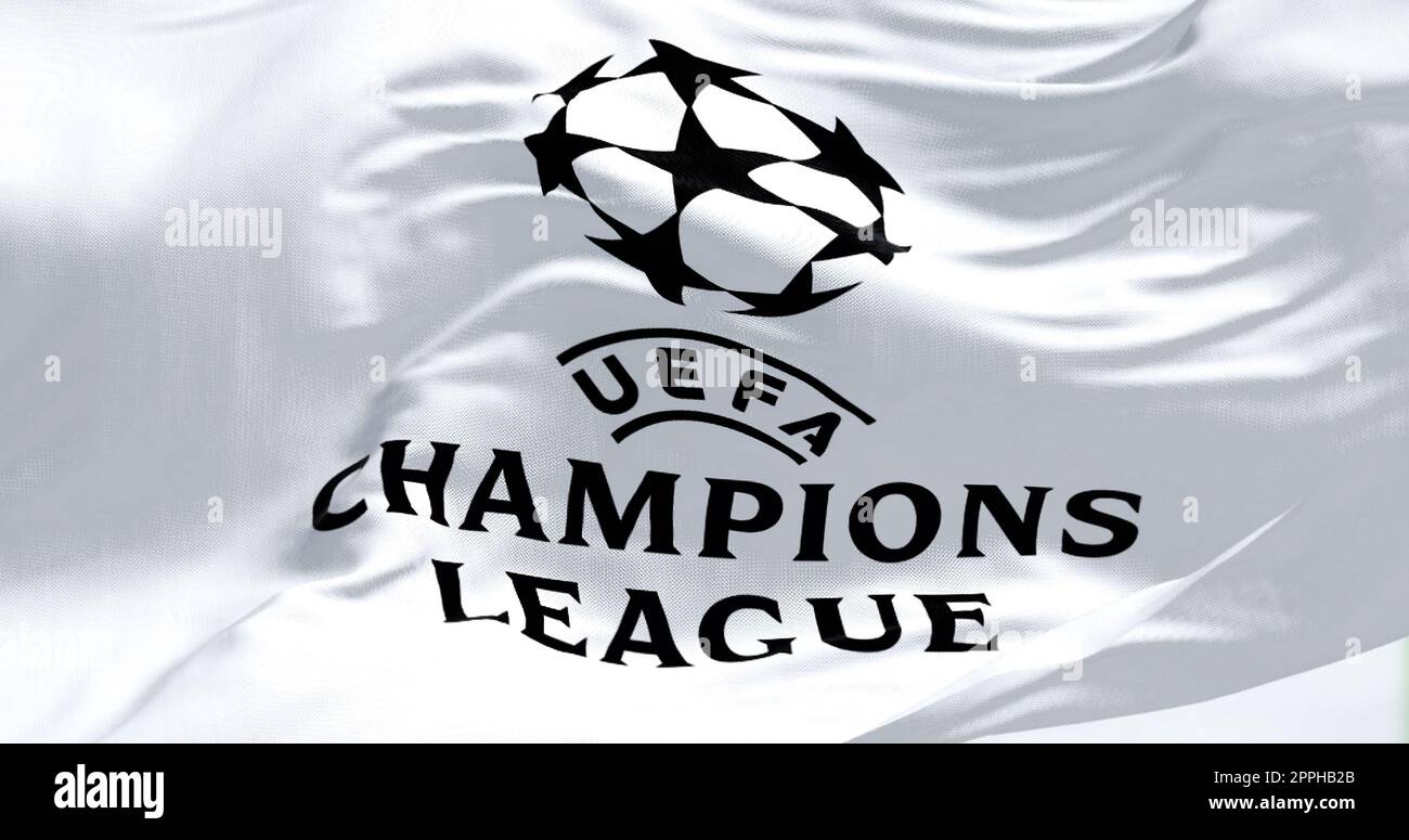 Champions league uefa logo flag hi-res stock photography and images - Alamy