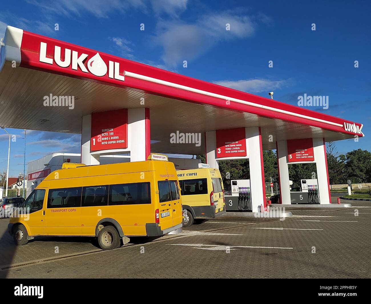 Adjud, Romania - September 12, 2022: Lukoil gas station Stock Photo - Alamy