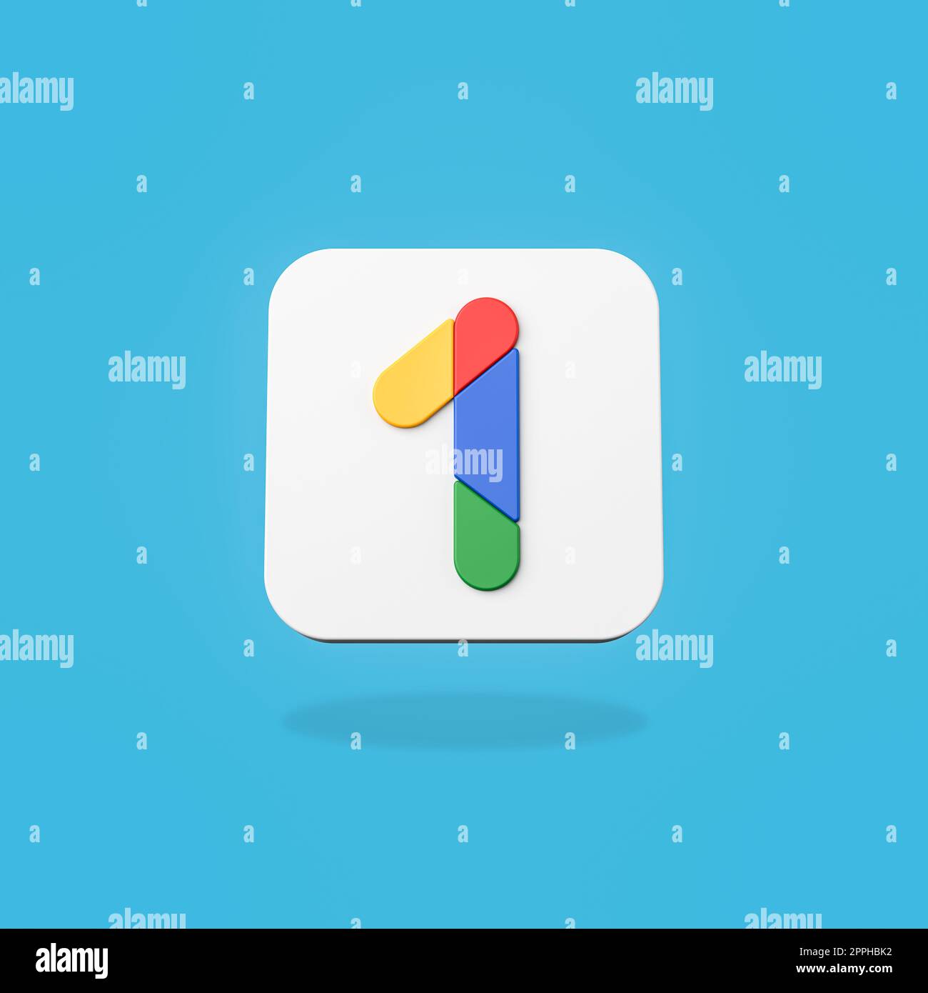 Google One Logo on Flat Blue Background Stock Photo - Alamy