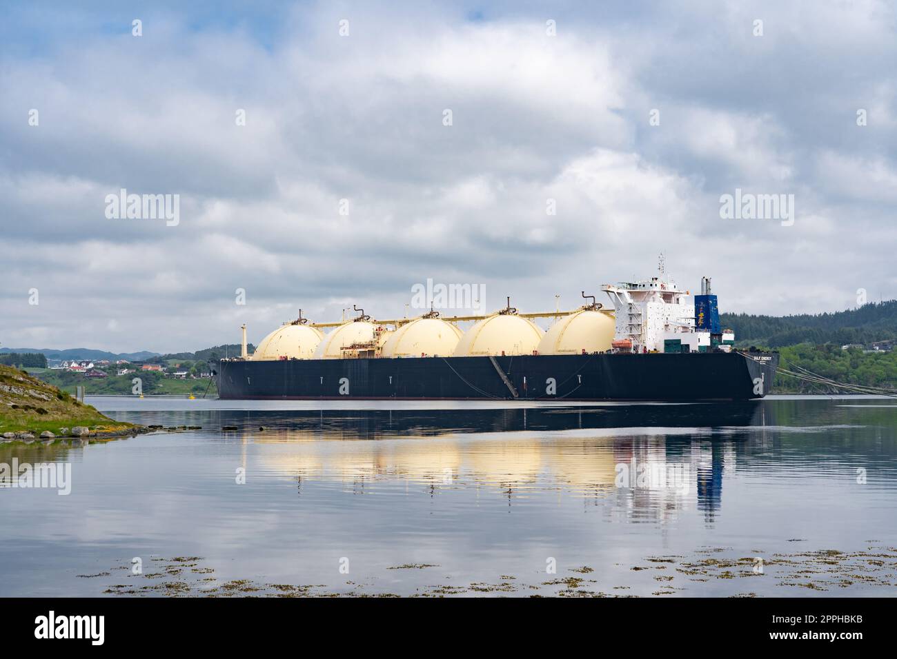 Gas tanker in Norway Stock Photo - Alamy