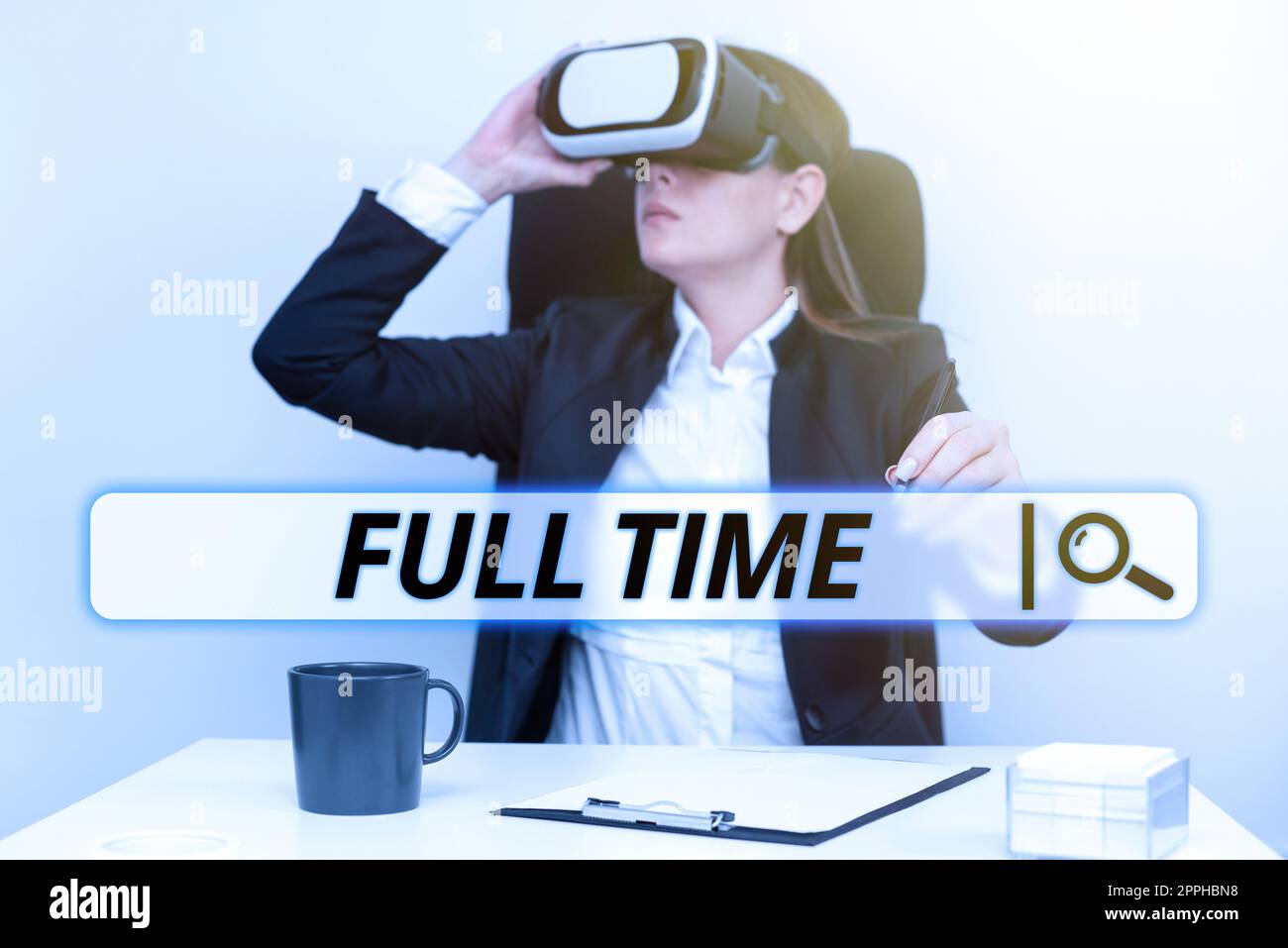 Text sign showing Full Time. Concept meaning working or operating the ...