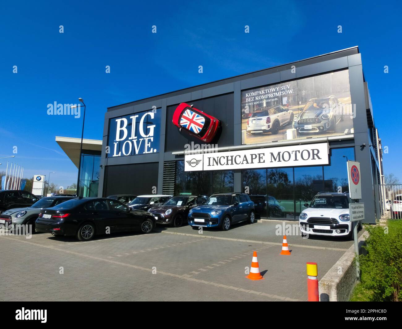 MINI Inchcape Motor car dealership with cars parked on forecourt Stock ...