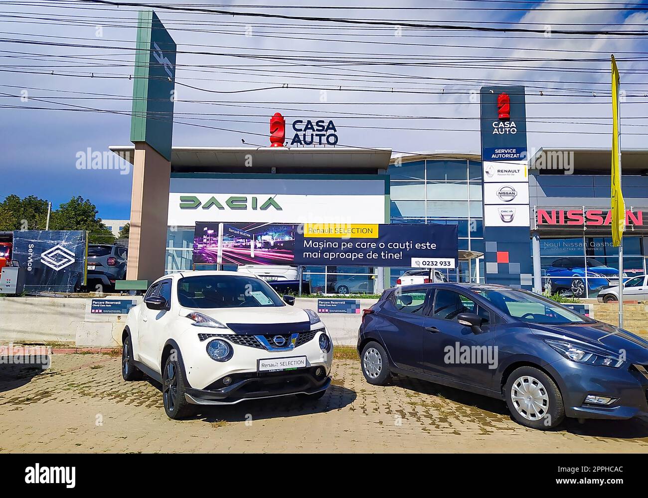 Iasi, Romania - September 11, 2022: Nissan dealership sign in front of ...