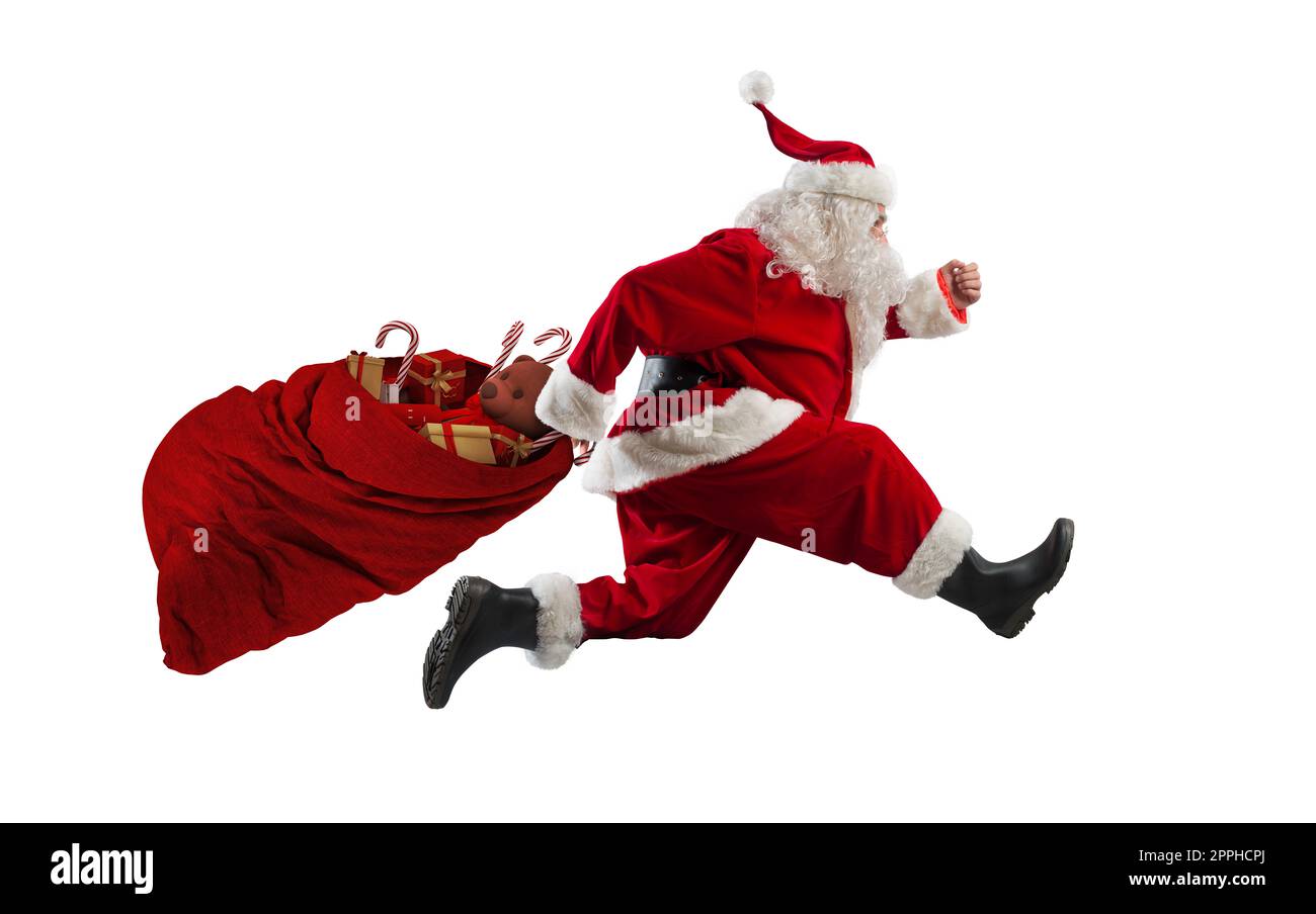 Delivery service man santa hi-res stock photography and images - Alamy