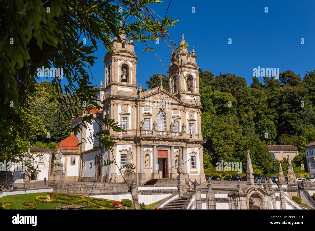 People at the church of Bom Jesus Stock Photo - Alamy