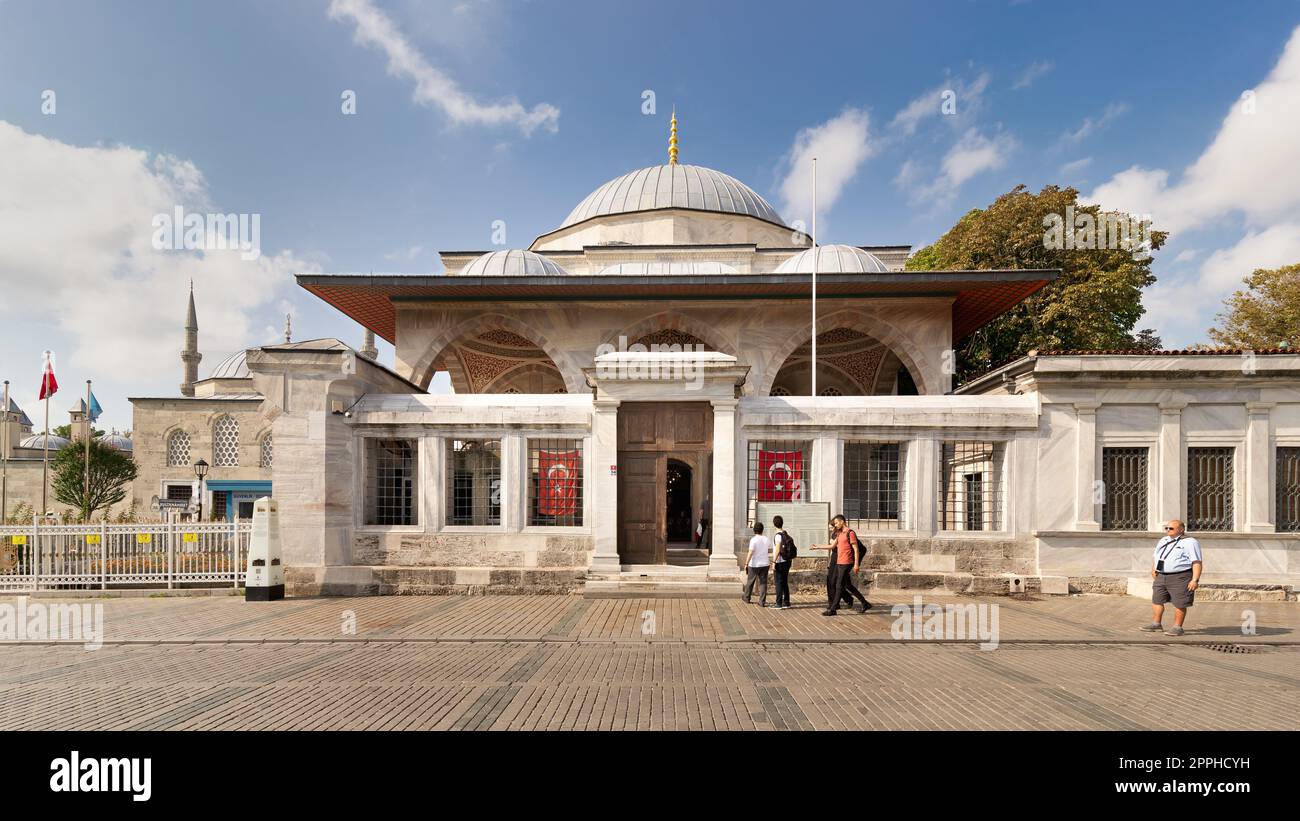 Tomb of Sultan Ahmed The First, located near the Blue Mosque, Istanbul ...