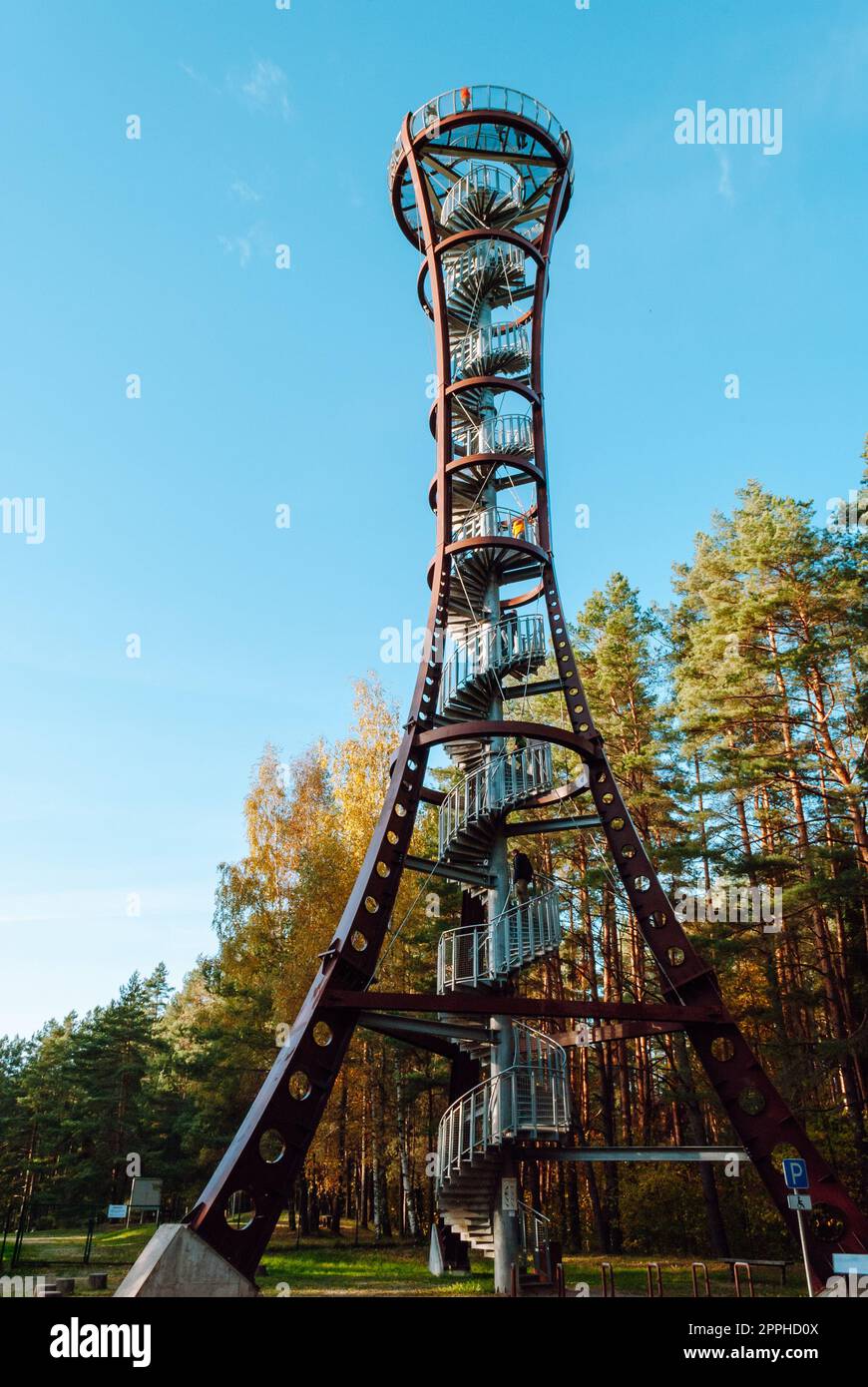 Labanoras Regional Park Tower, Lithuania. The highest observation tower ...