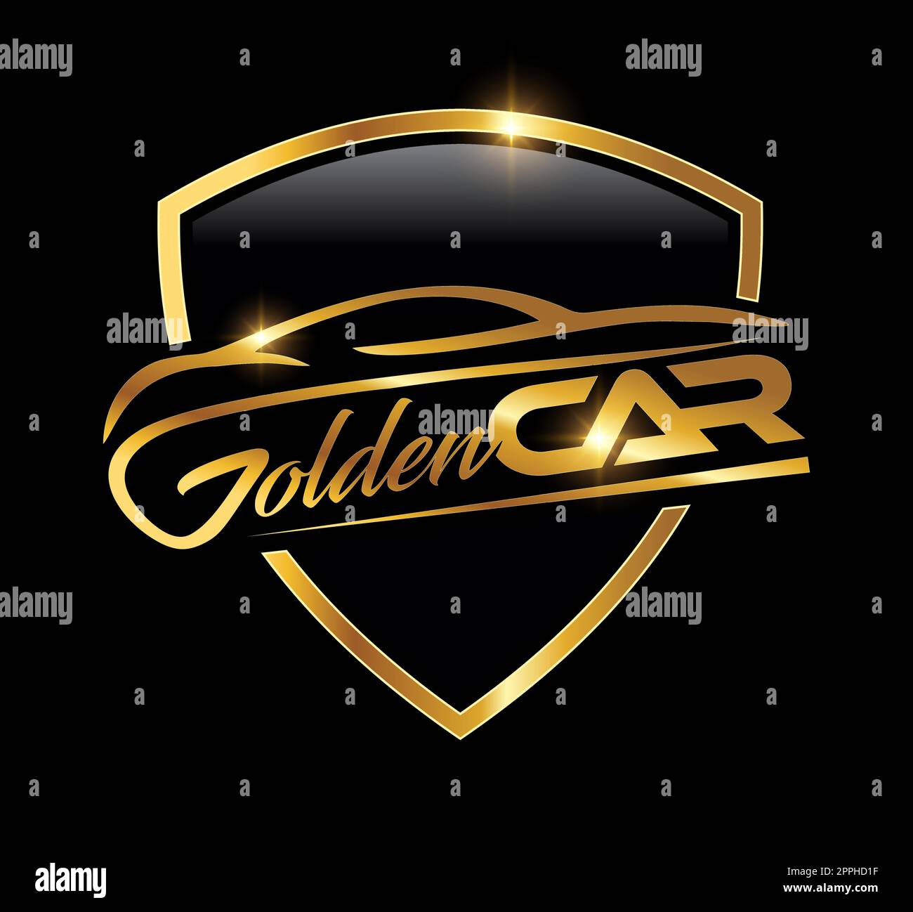 Golden Car Logo vector Icon Stock Vector Image & Art - Alamy