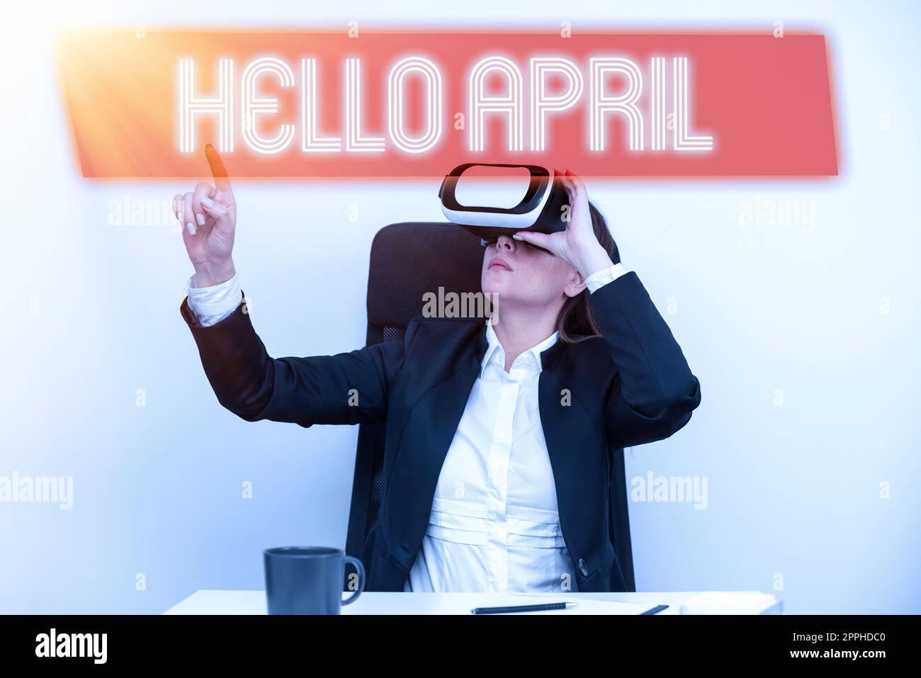 Hand writing sign Hello April. Business overview a greeting expression ...