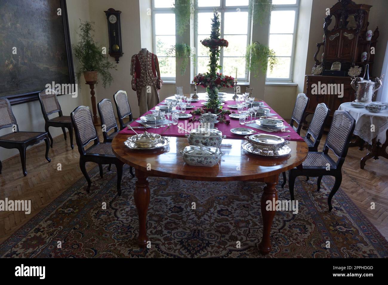 old place setting table as very nice background Stock Photo - Alamy
