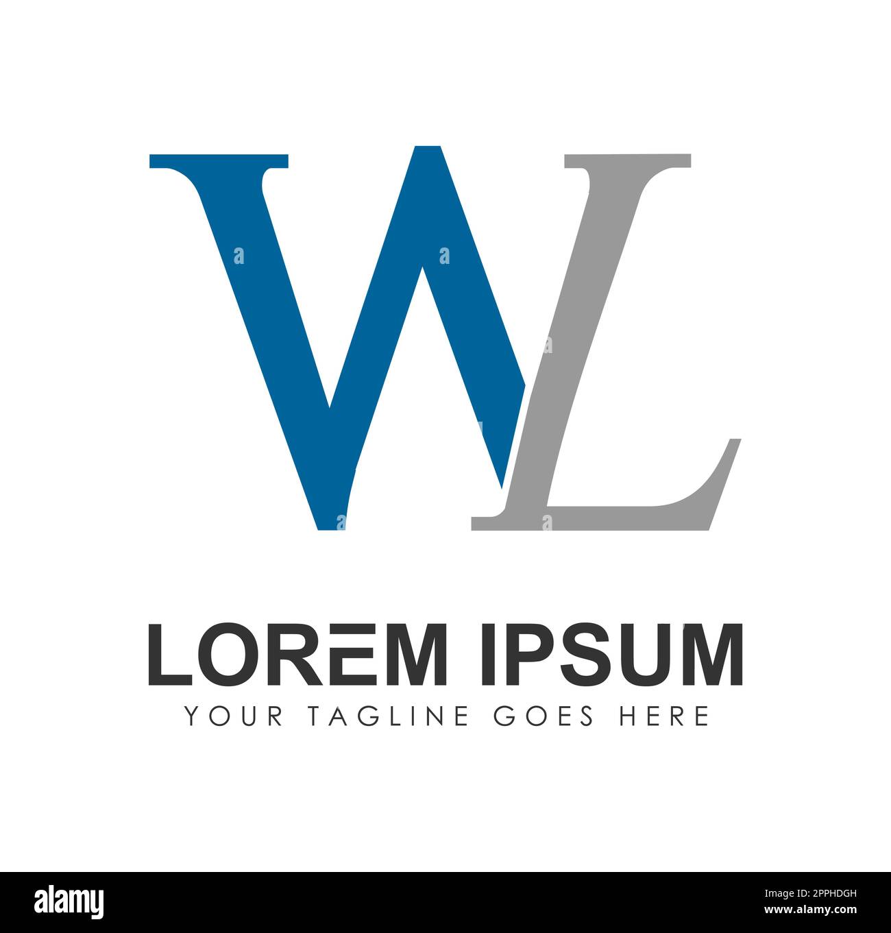 Monogram logo initial letters WL Stock Vector Image & Art - Alamy