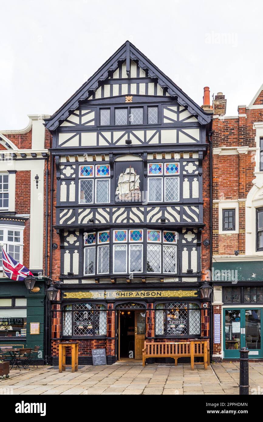 England, Portsmouth - Ship Anson Stock Photo - Alamy