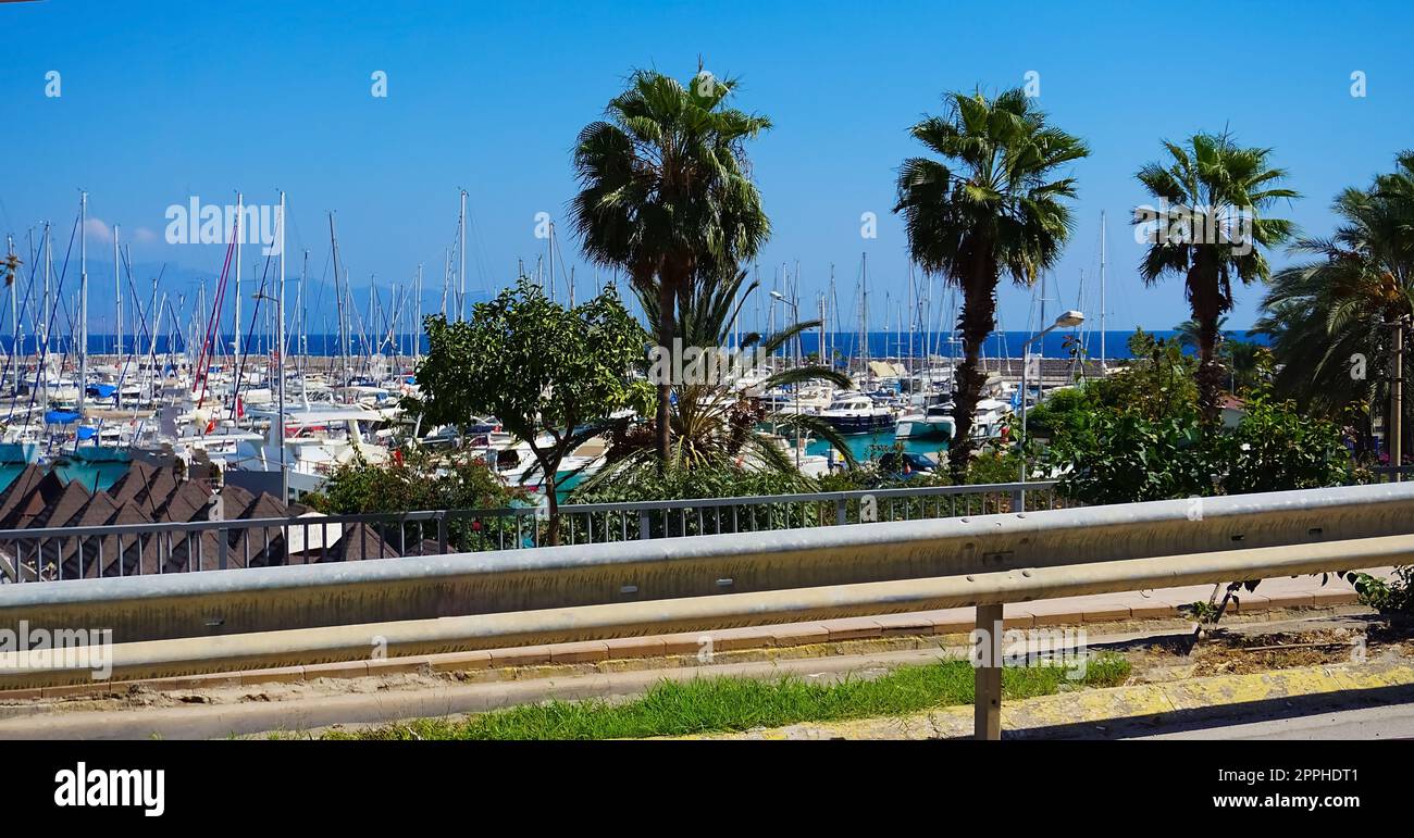 Panoramic tropical sea, beach landscape from Finike, Antalya, Turkey ...