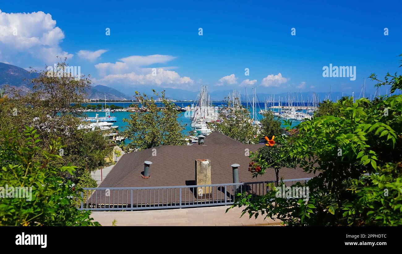 Panoramic tropical sea, beach landscape from Finike, Antalya, Turkey ...