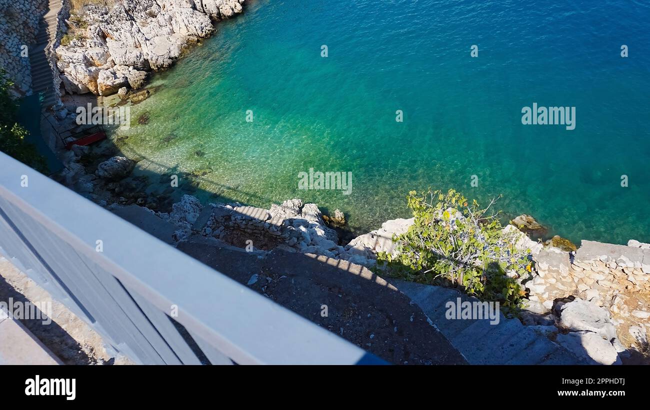 Panoramic tropical sea, beach landscape from Finike, Antalya, Turkey ...