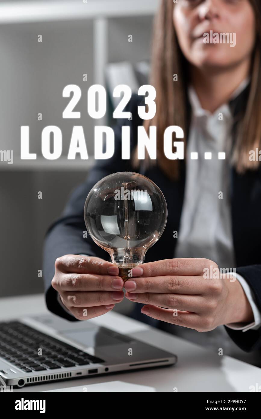 Conceptual caption 2023 Loading.... Word for a year composed of a ...