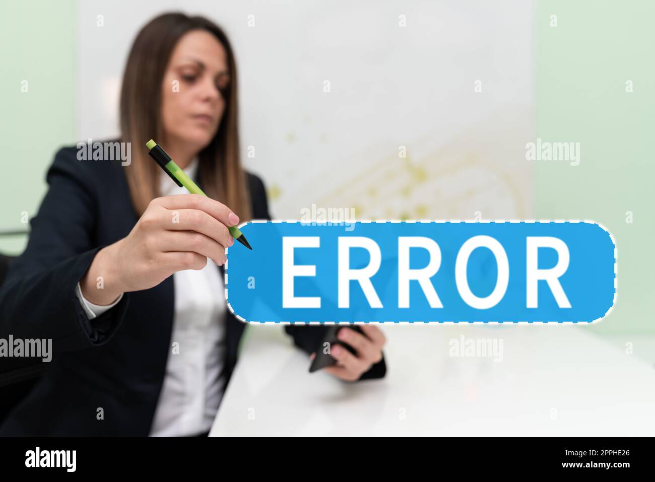 Text caption presenting Error. Business idea failure or in deviation ...