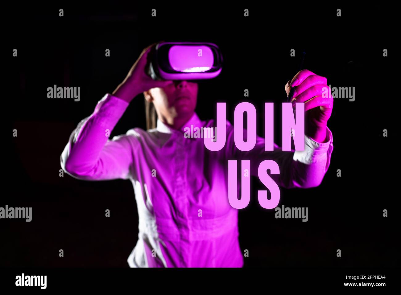 Sign displaying Join Us. Business approach Register in community Team ...