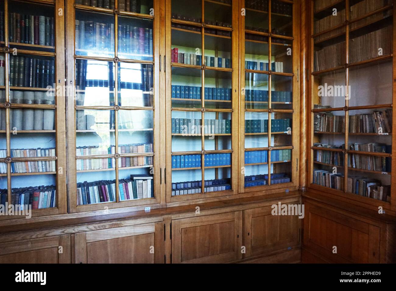 old history bookcases as very nice background Stock Photo - Alamy