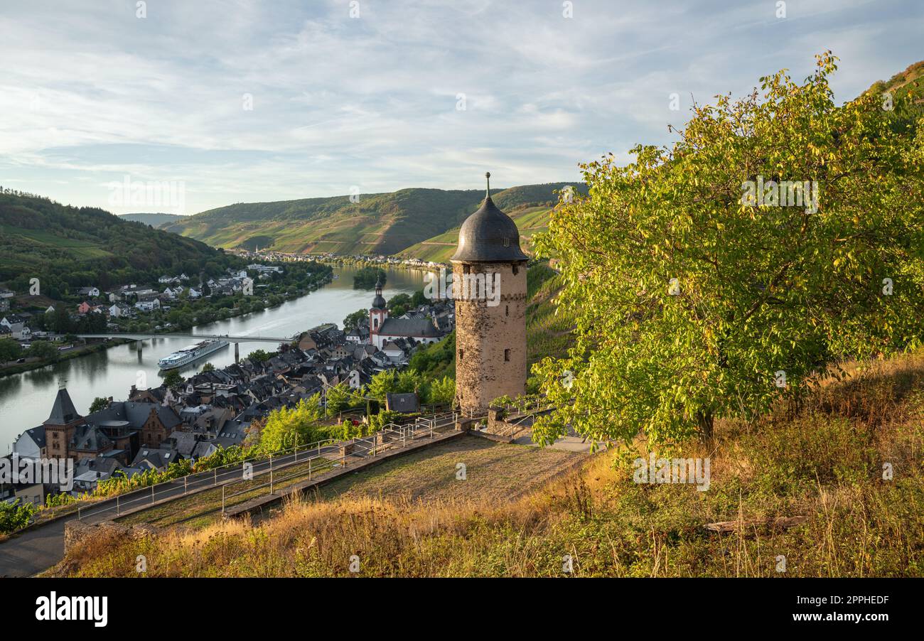 Zell with Moselle river, Germany Stock Photo - Alamy