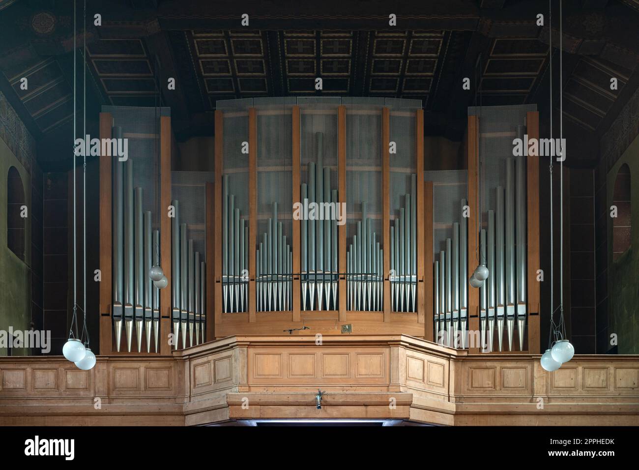 Organ, Church St. Laurentius, Bergisch Gladbach, Germany Stock Photo ...