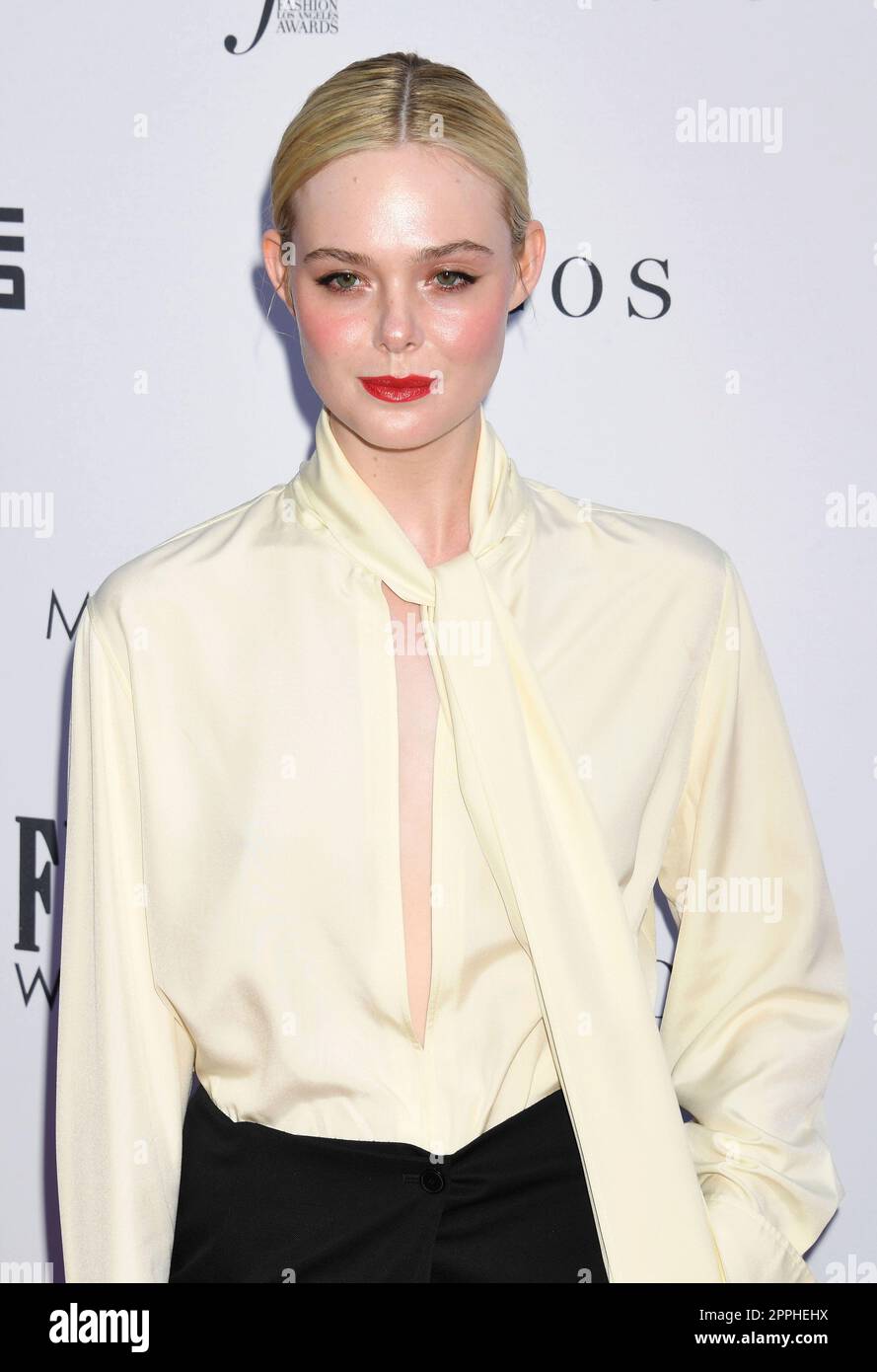 Beverly Hills California April 23 Elle Fanning Attends Daily Front