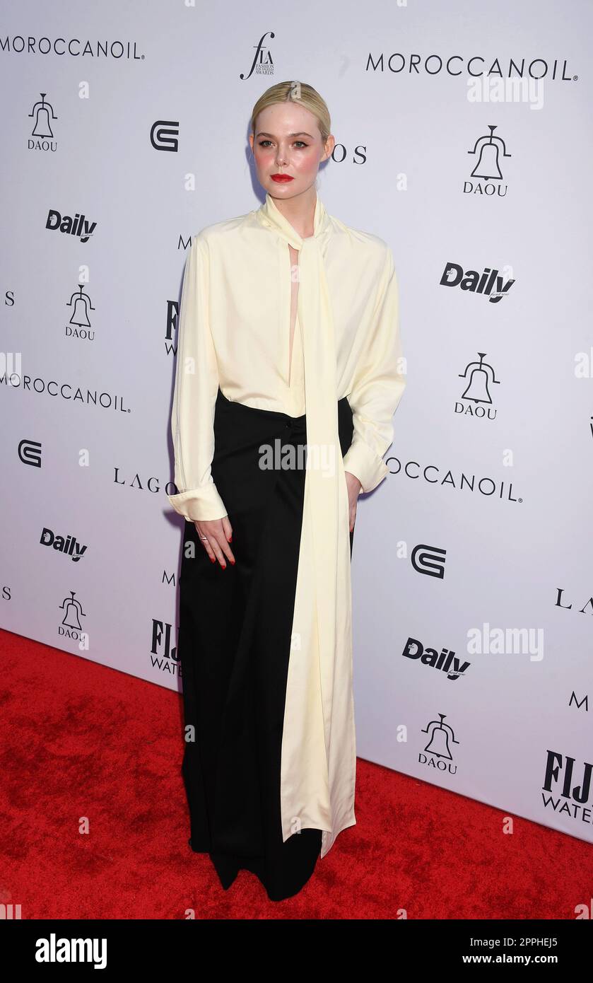 BEVERLY HILLS, CALIFORNIA - APRIL 23: Elle Fanning attends Daily Front ...