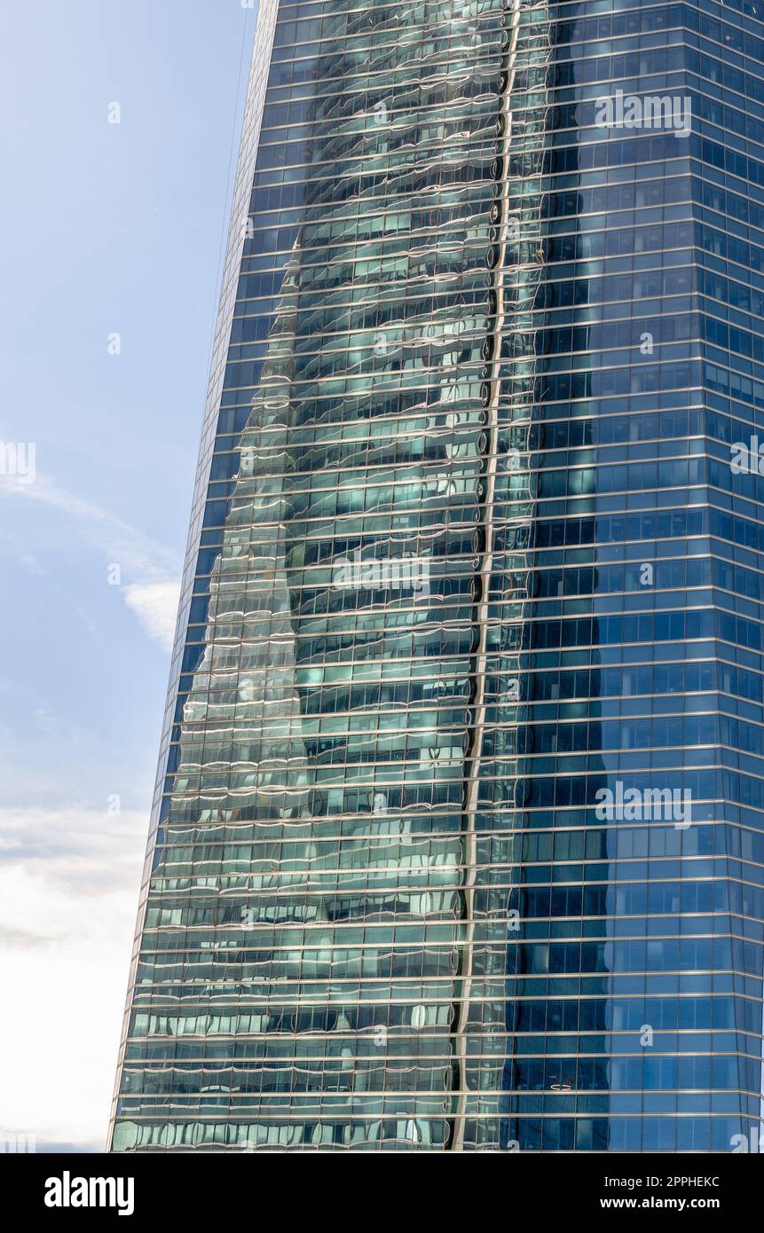 MADRID, SPAIN - OCTOBER 6, 2021: Architectural detail, glass facades of ...