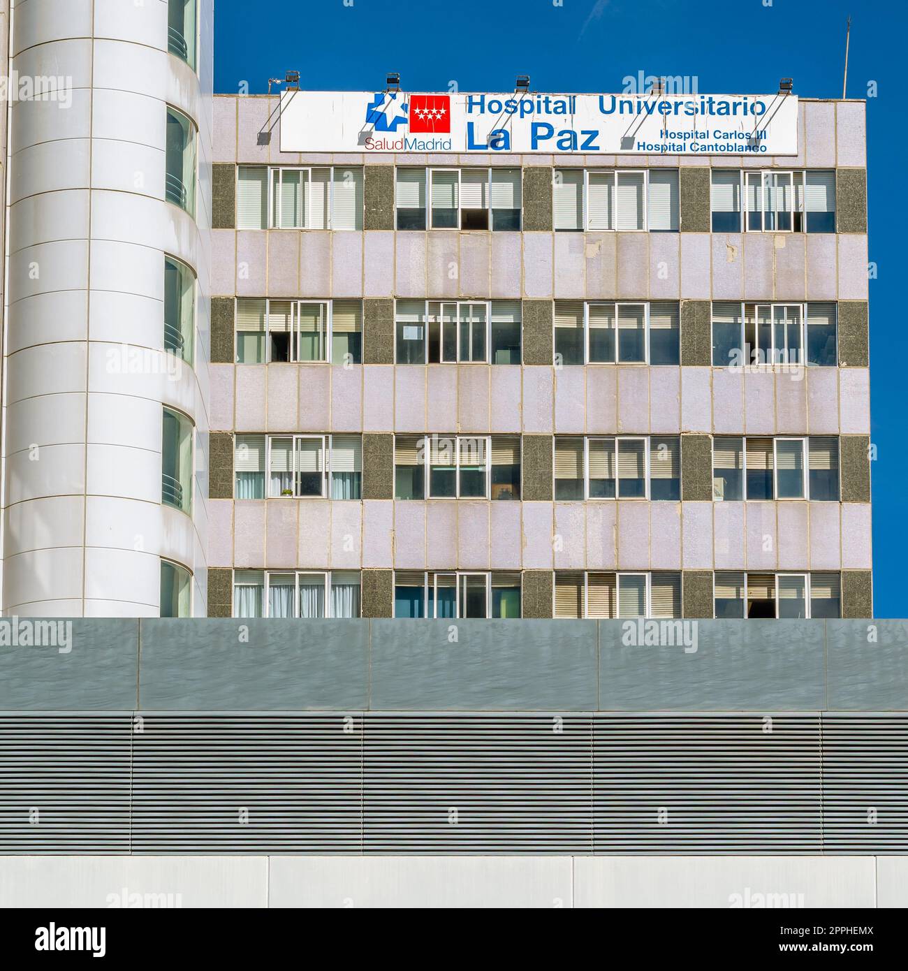 MADRID, SPAIN - OCTOBER 6, 2021: View of La Paz University Hospital in ...