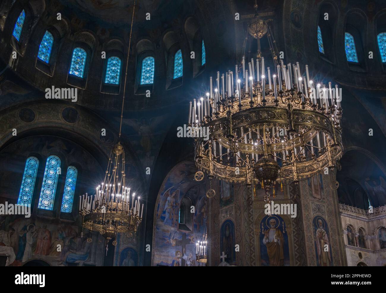 Alexander nevsky cathedral illuminated hi-res stock photography and ...