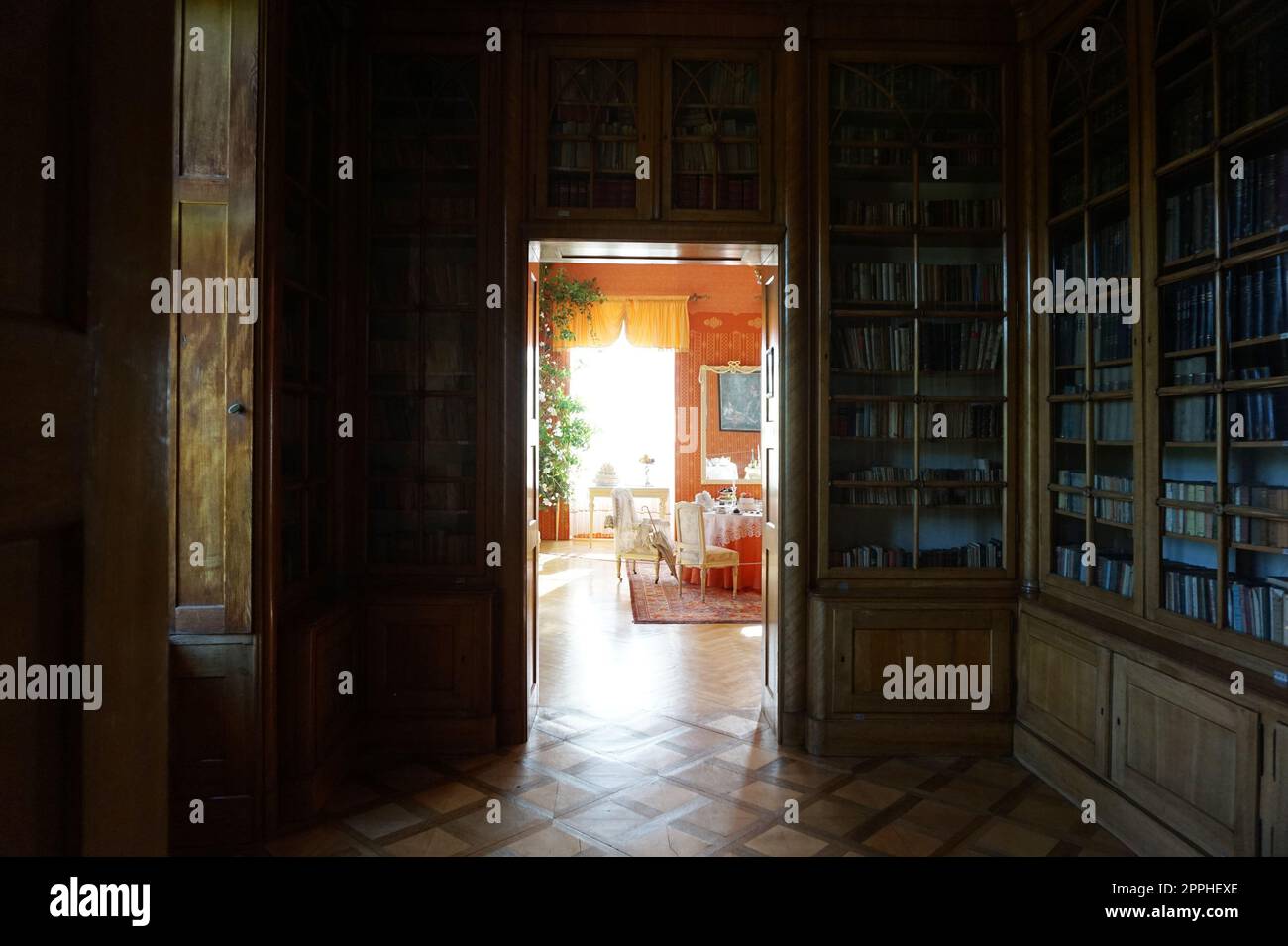 old history bookcases as very nice background Stock Photo - Alamy