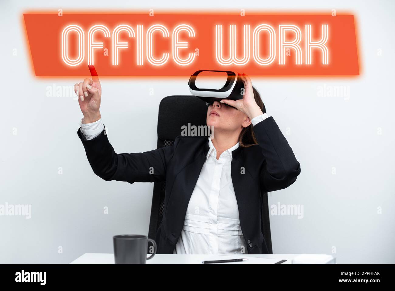 Text sign showing Office Work. Business showcase a work that primarily ...