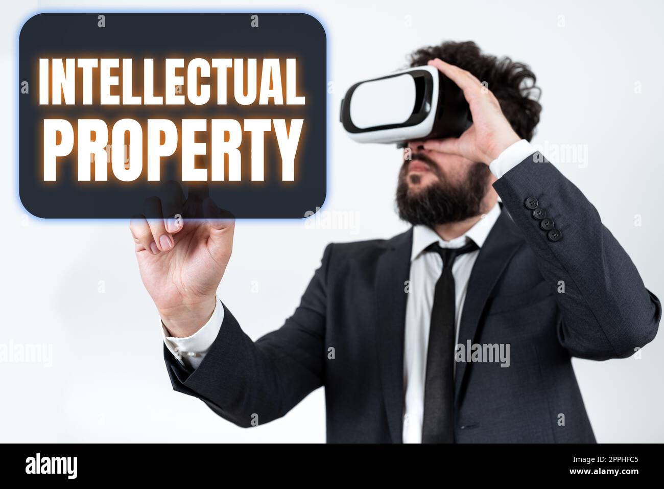 Text sign showing Intellectual Property. Business overview work or ...
