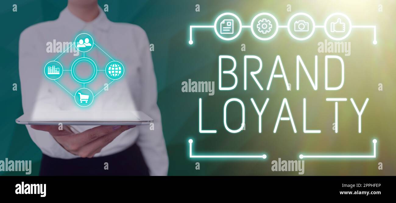 Text showing inspiration Brand Loyalty. Conceptual photo positive ... Text showing inspiration Brand Loyalty. Conceptual photo positive ...