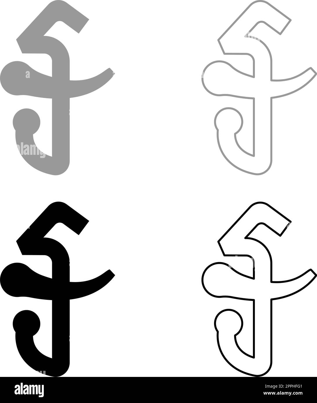 Cambodia riel currency symbol money sign set icon grey black color ...