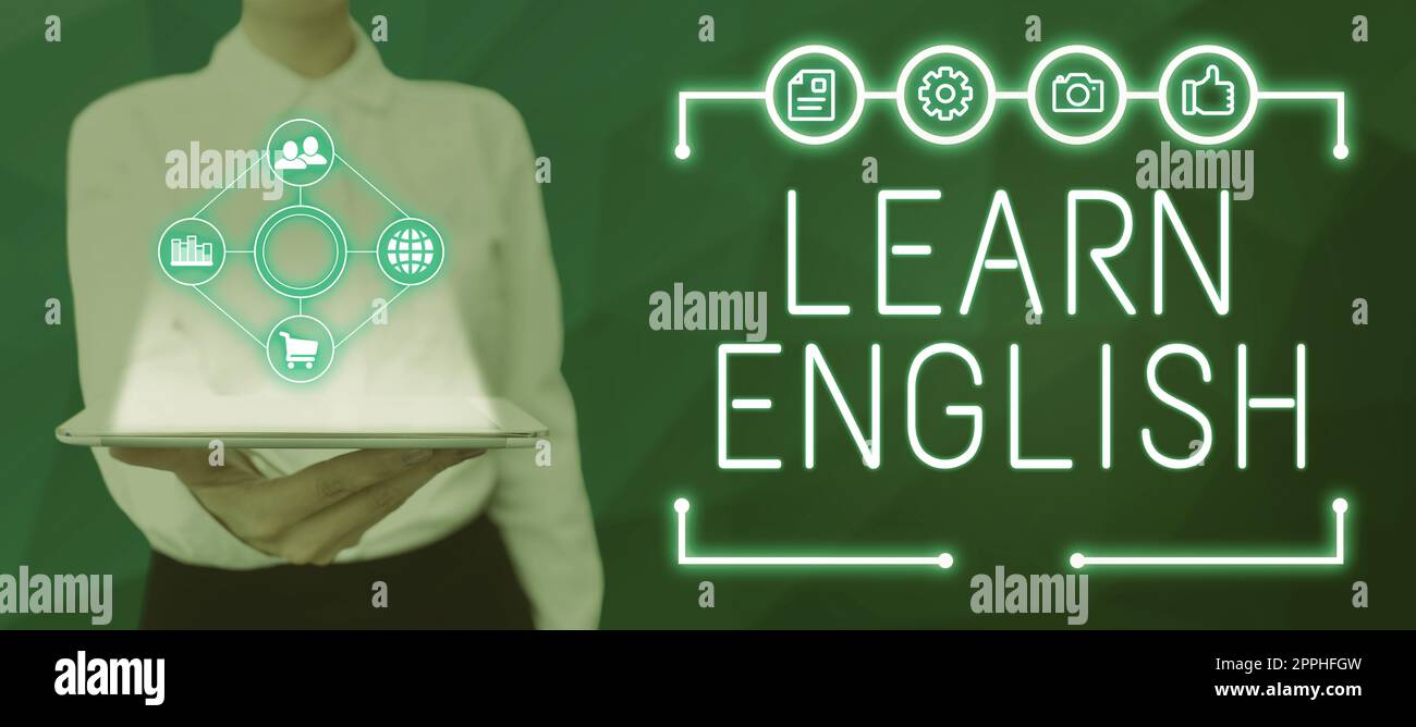 Writing displaying text Learn English. Concept meaning to train writing ... Writing displaying text Learn English. Concept meaning to train writing ...