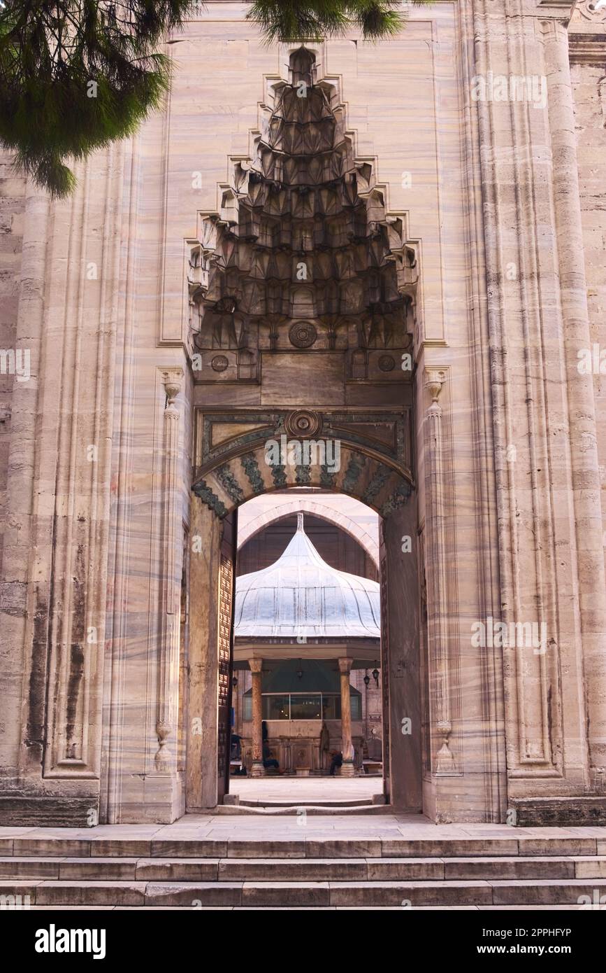 Entrance gate of the Sehzade Mosque in Istanbul, Turkey. Islamic art ...