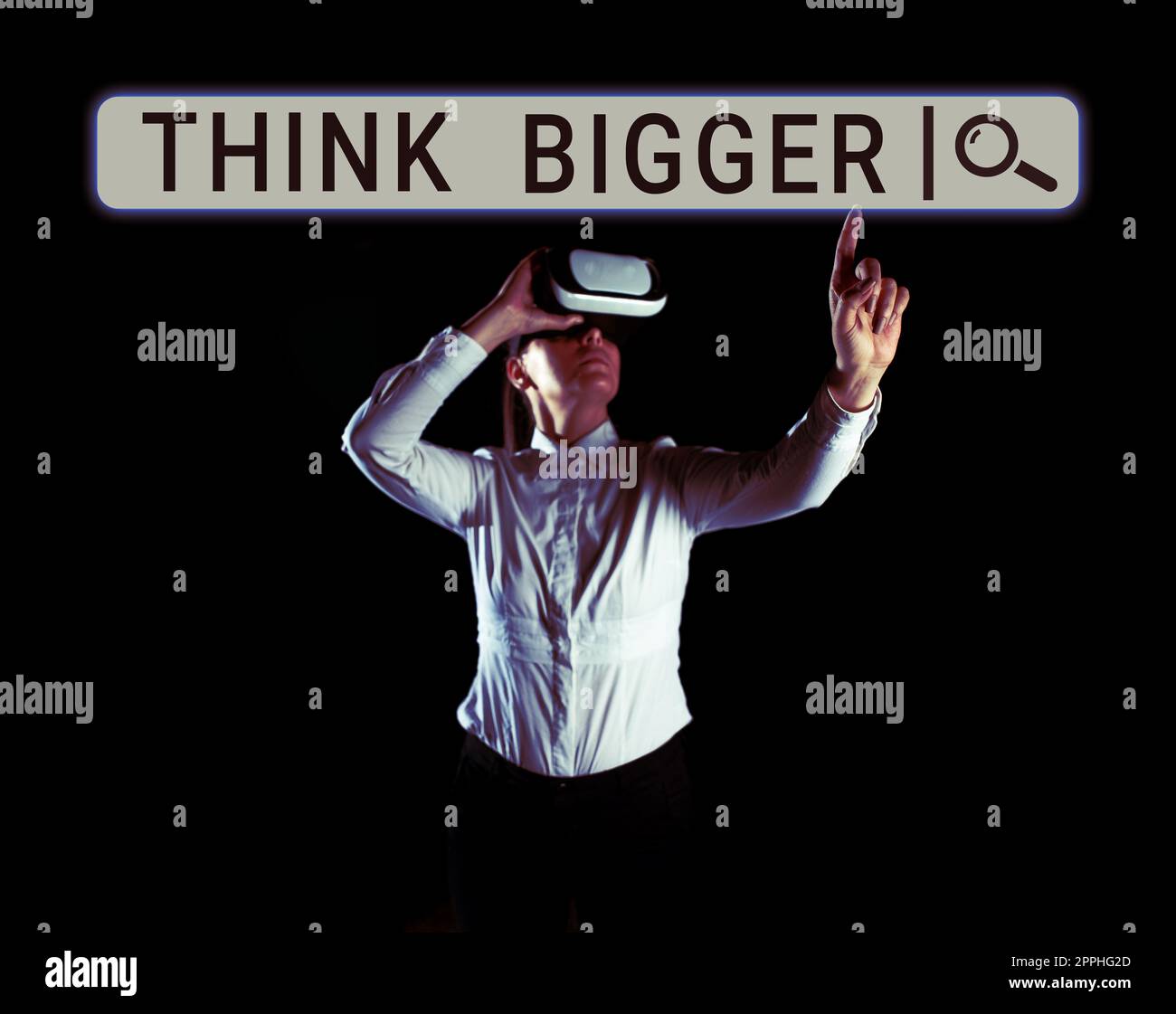 Sign displaying Think Bigger. Business overview being able to dream and ... Sign displaying Think Bigger. Business overview being able to dream and ...