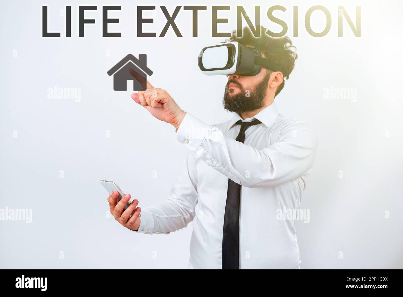 Hand writing sign Life Extension. Business idea able to continue ...