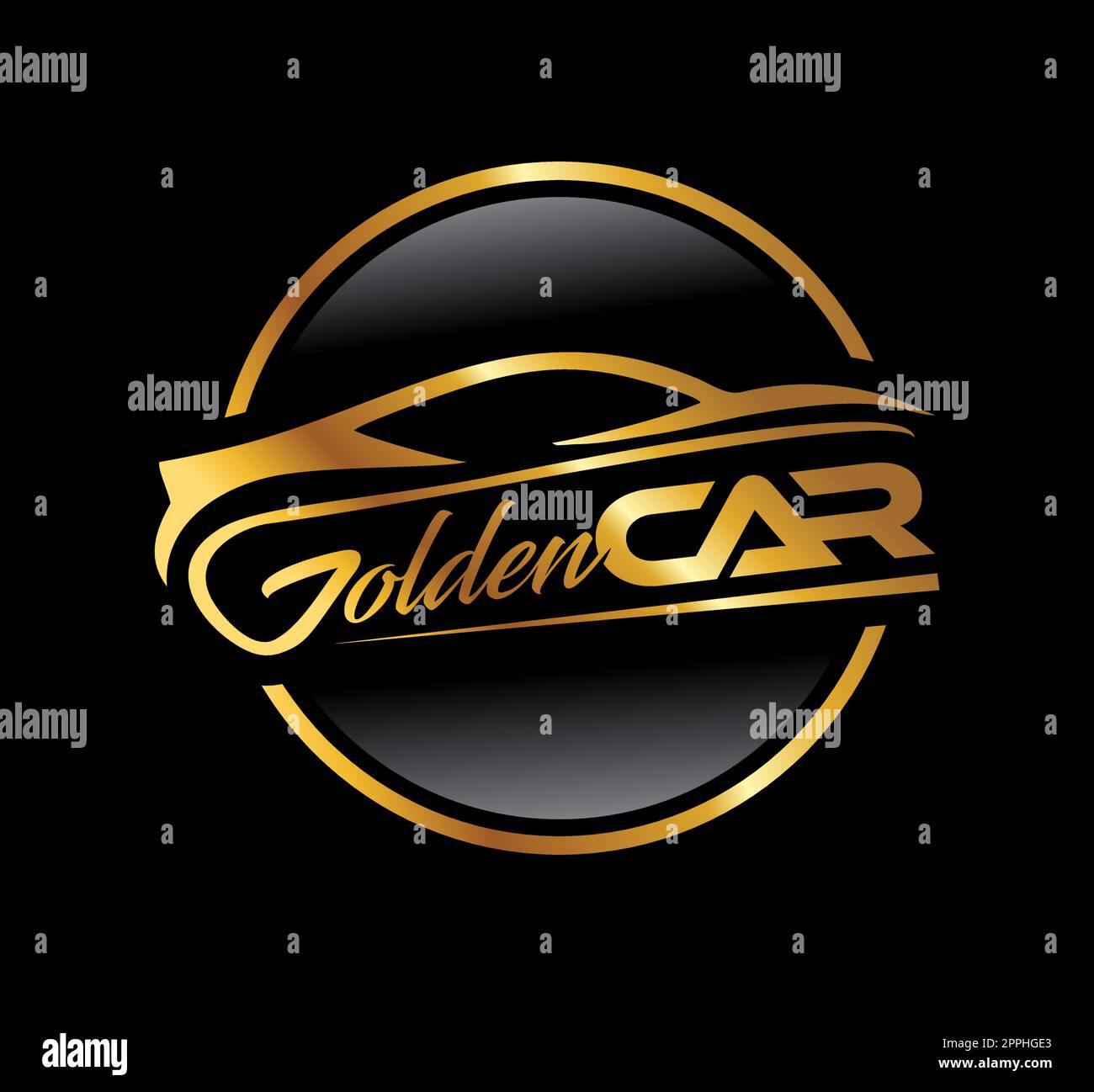 golden car logo icon Stock Vector Image & Art - Alamy