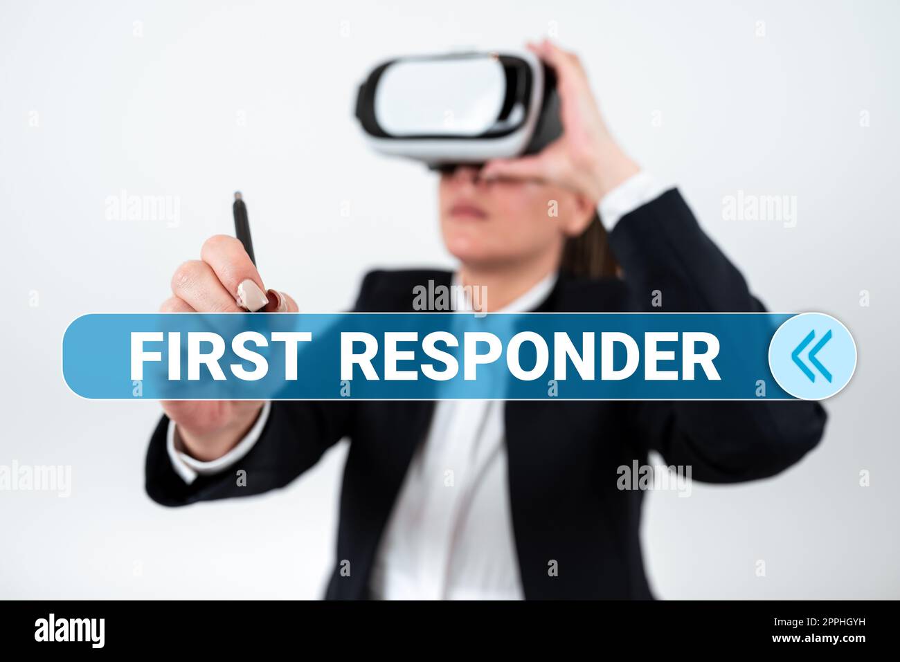 Text showing inspiration First Responder. Business showcase a person ...