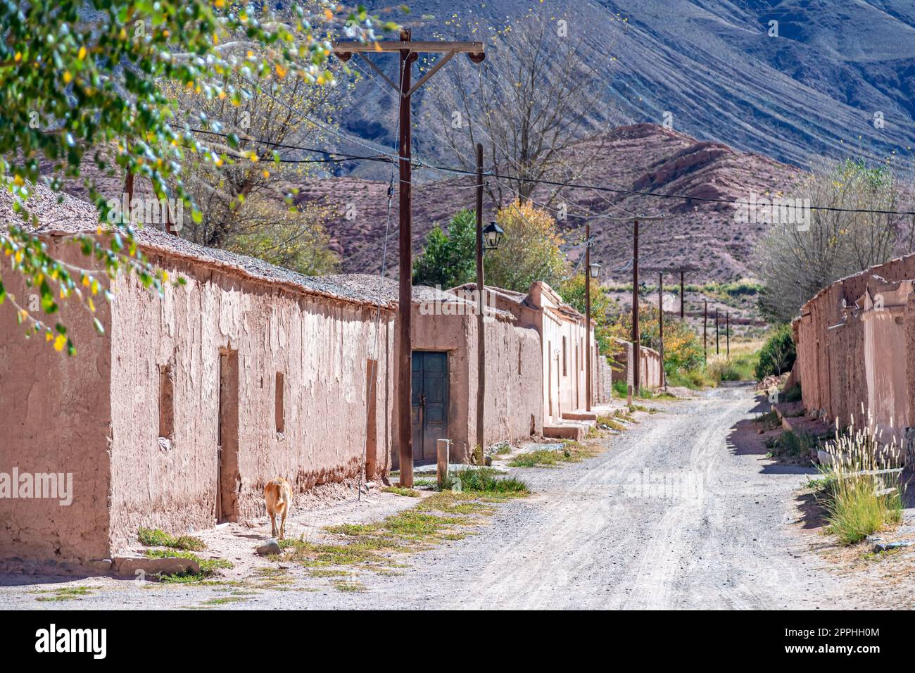 the village of La Poma in Argentina In the Andes of South America Stock ...