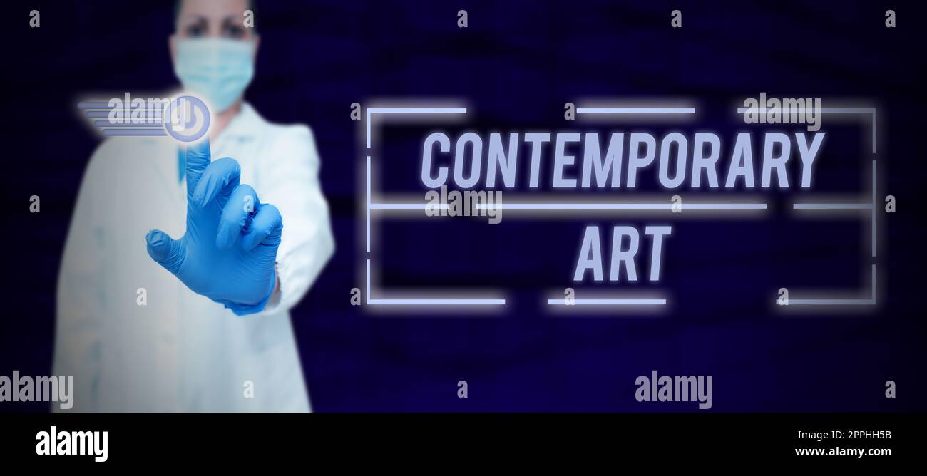 Conceptual caption Contemporary Art. Internet Concept made today by ...