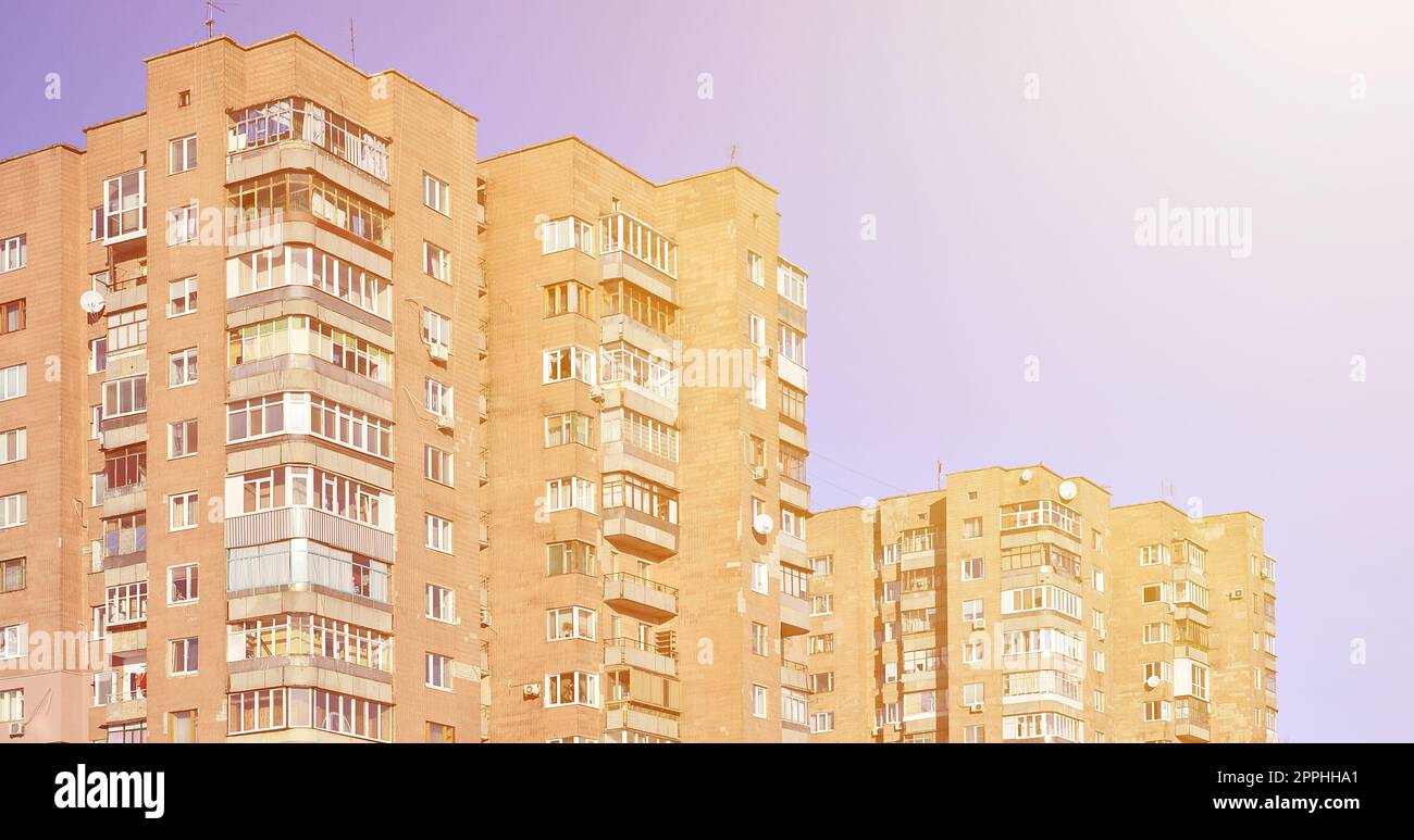 Russian old Multi-storey building Stock Photo - Alamy