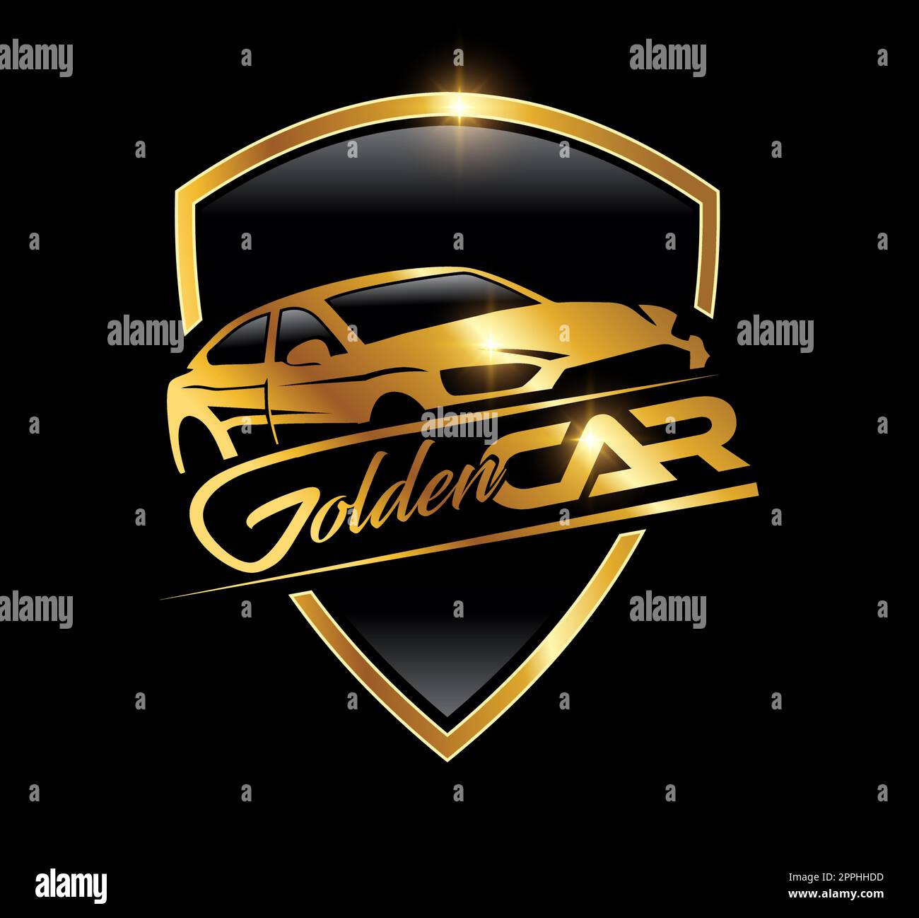 Golden Car Logo vector Icon Stock Vector Image & Art - Alamy