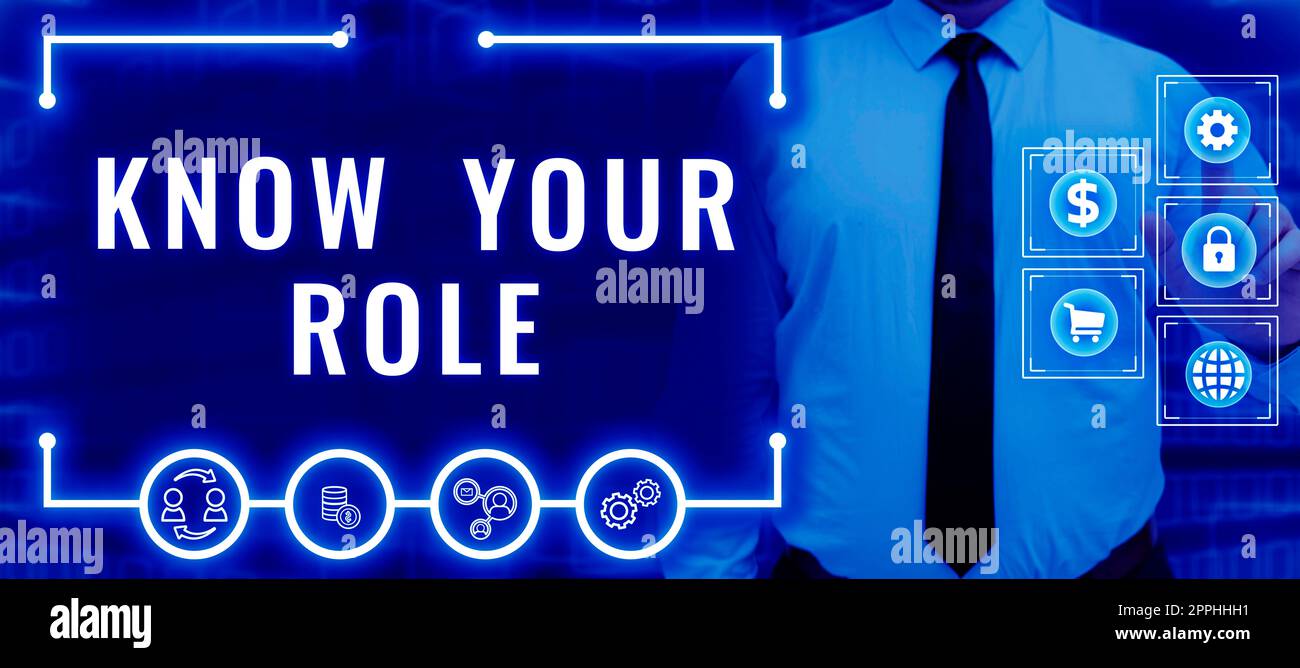 Conceptual display Know Your Role. Concept meaning Be clear of one ...