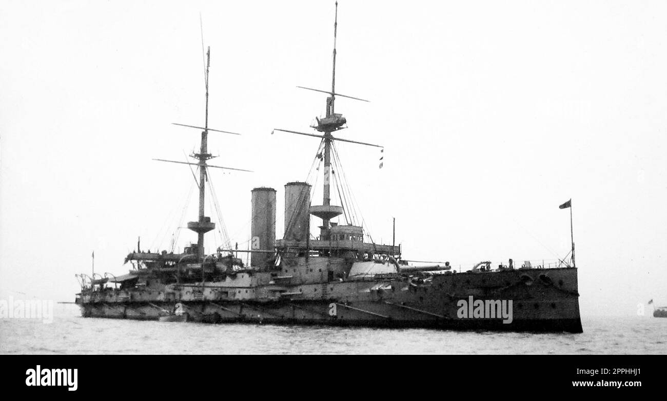 HMS Russell, Royal Navy, early 1900s Stock Photo - Alamy