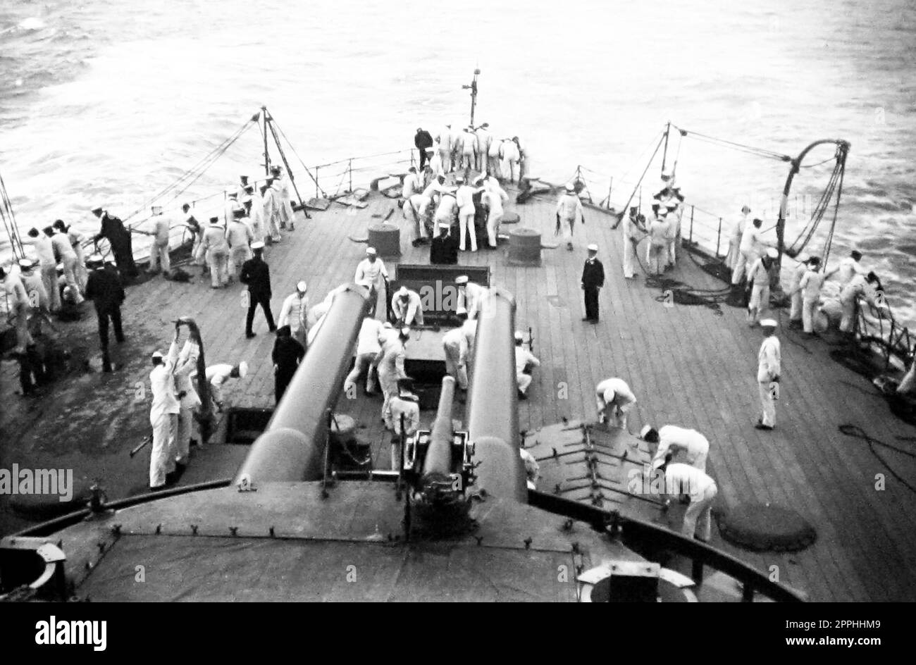 Clearing for action' on a Royal Navy ship, early 1900s Stock Photo - Alamy