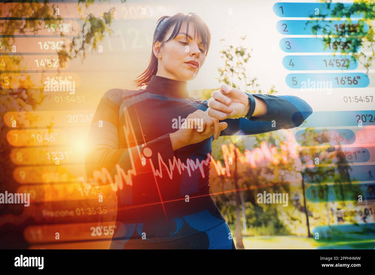 Woman checks watch hi-res stock photography and images - Alamy